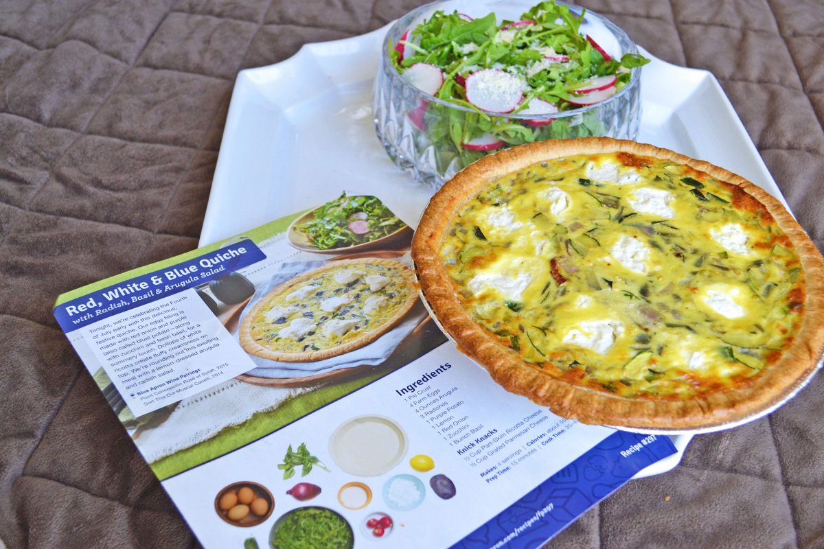 Red, White & Blue Healthy Quiche from Blue Apron